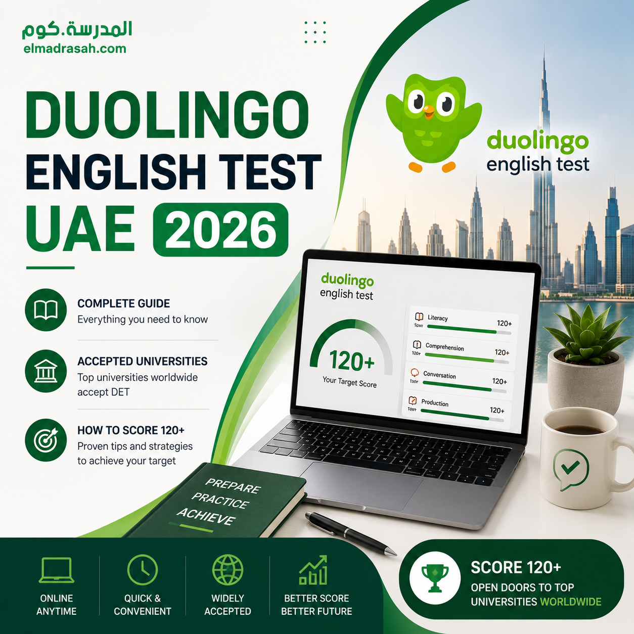 Duolingo English Test UAE 2026 — Complete Guide, Accepted Universities