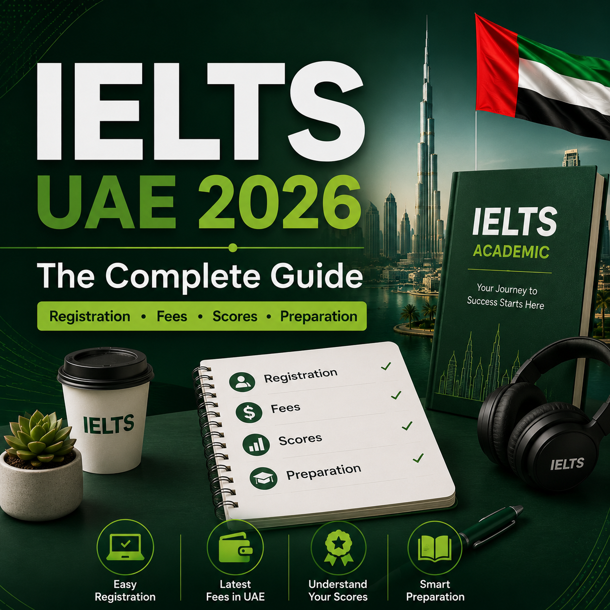 IELTS UAE 2026 — The Complete Guide: Registration, Fees, Scores, Prepa